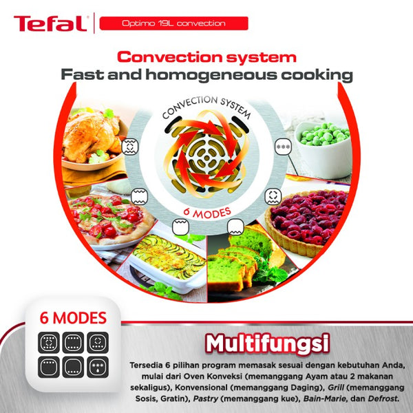 Optimo 19L OF444 - Oven Listrik / Electric Oven - tefal indonesia
