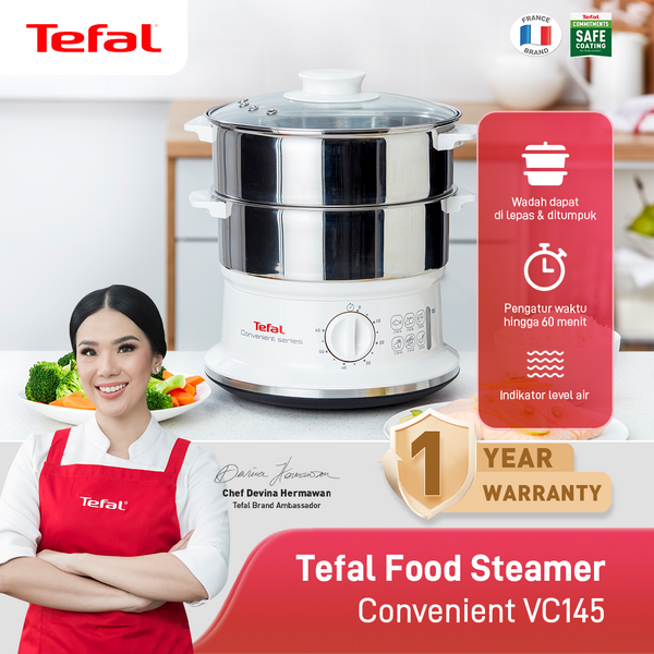 Food Steamer VC145 6L Stainless / Pengukus Masakan Elektrik - tefal indonesia
