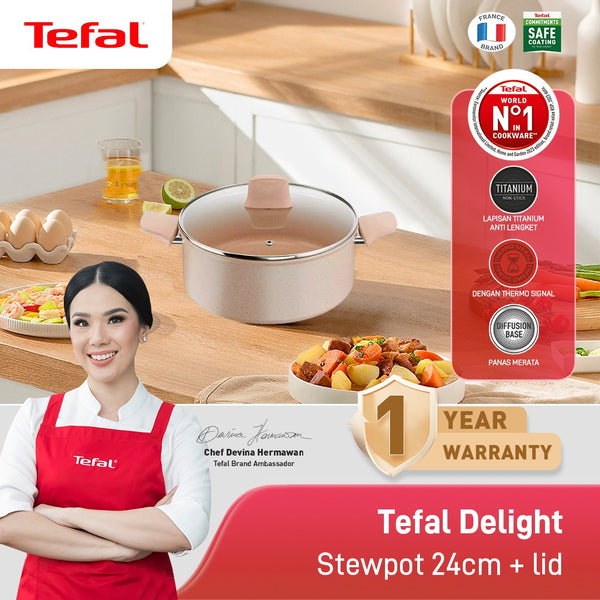 Delight Stewpot 24cm + Lid - Premium Cookware - tefal indonesia